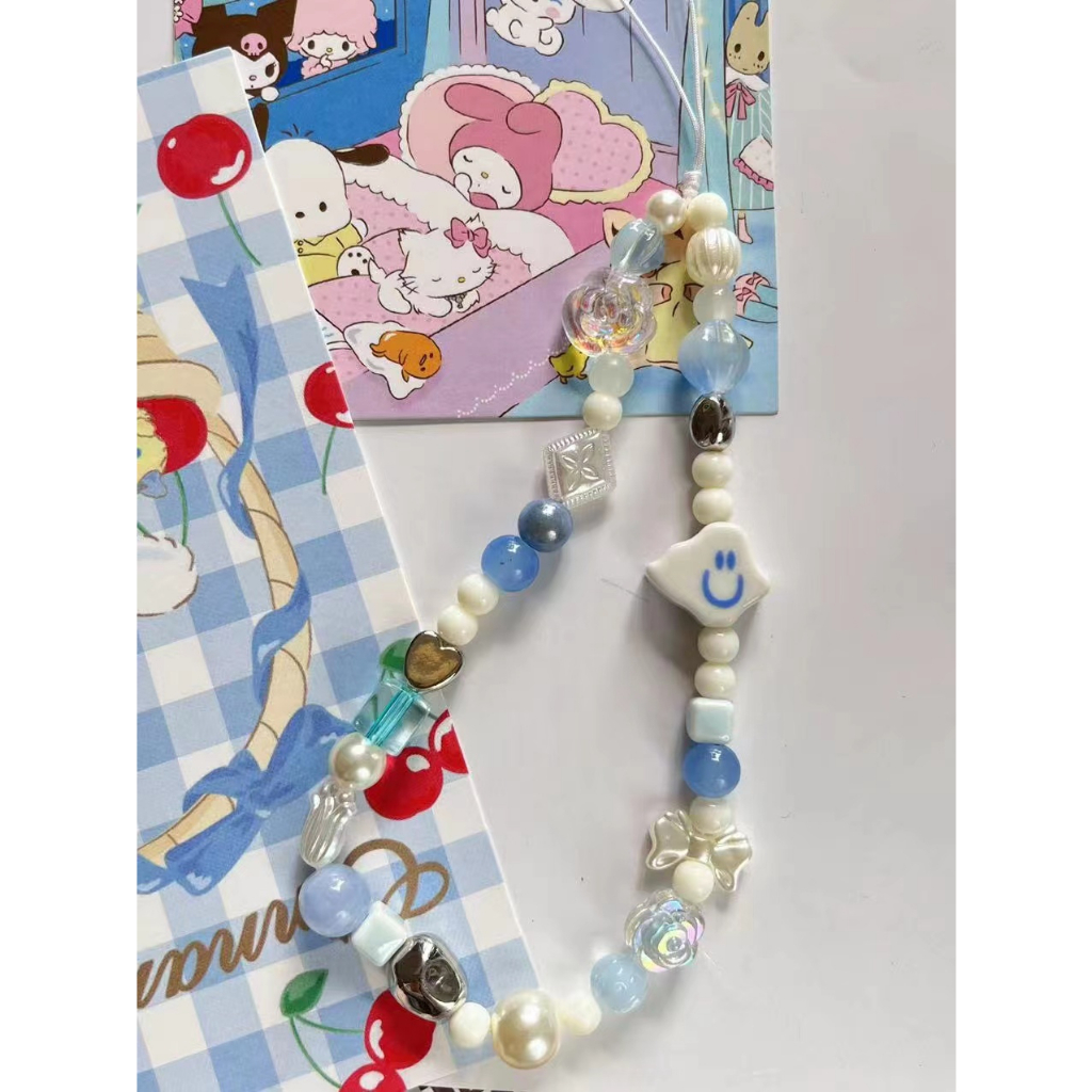 New Cute Cartoon Niche Blue White Cloud Smiley Ocean Style Romantic Sky ...