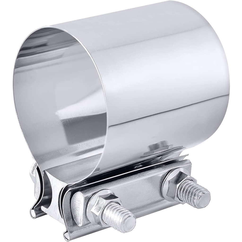 Exhaust Clamp, Butt Joint Band Clamp Sleeve Coupler Stainless Steel (2 ...