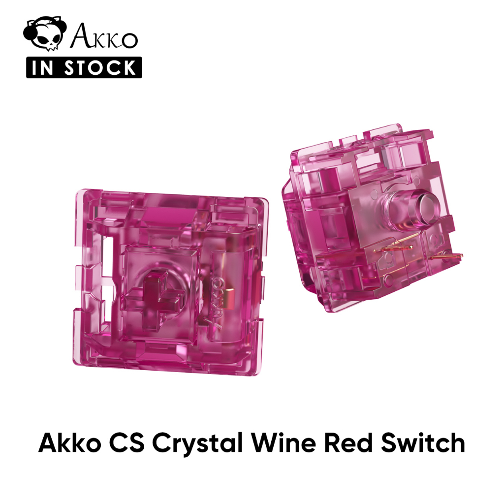 Akko Crystal Wine Red Switches for MX Mechanical Keyboard 2 Pack 90pcs ...