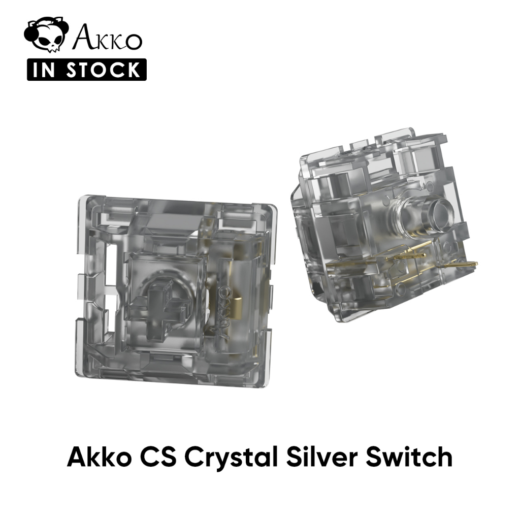 Akko Crystal Silver Switches for MX Mechanical Keyboard 2 Pack 90pcs ...