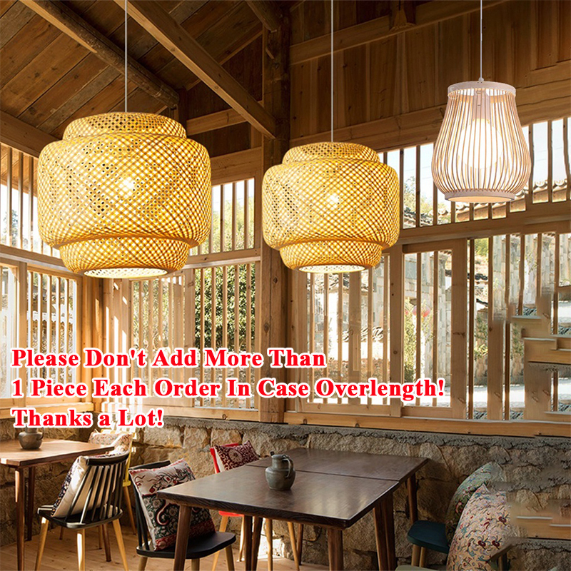Creative Pendant Light Weaving Lights Bar Natural Ceiling Ceiling ...