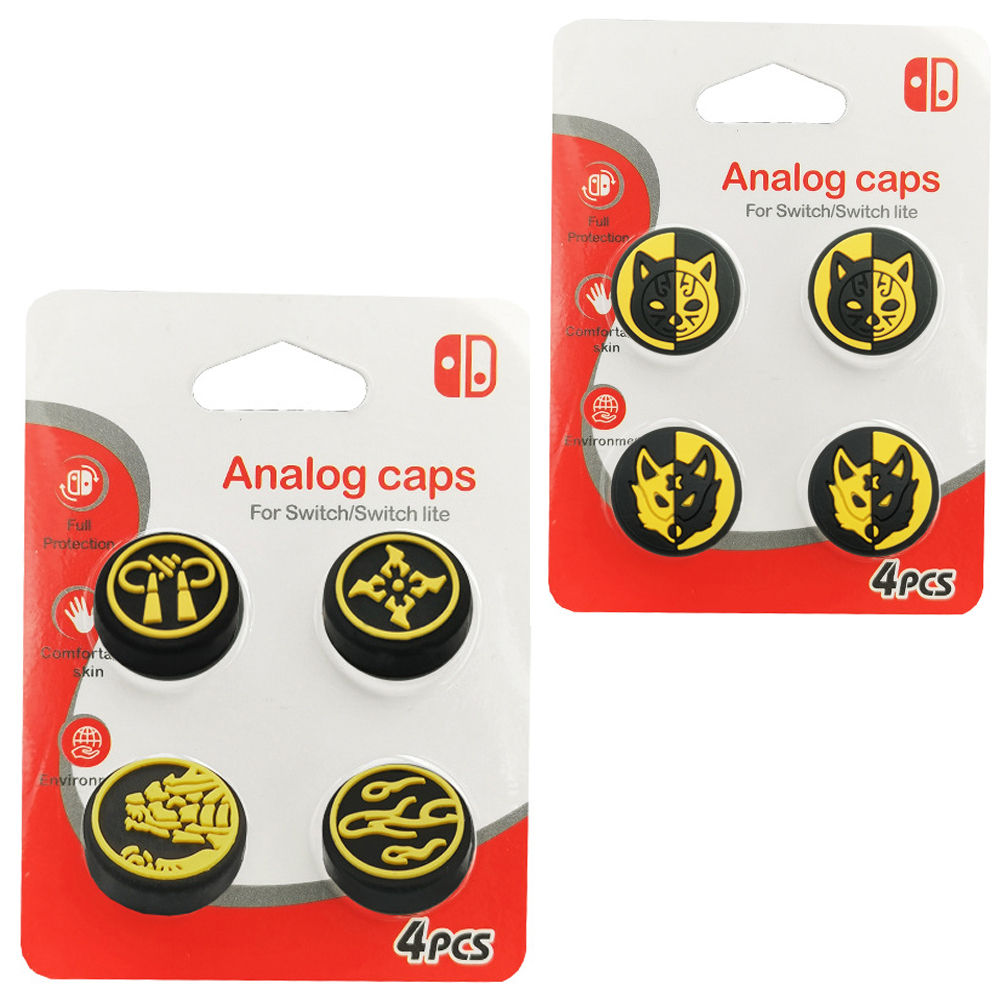 2 4 Pcs Monster Hunter Pattern Analog Stick Joystick Controller Performance Thumb Grips