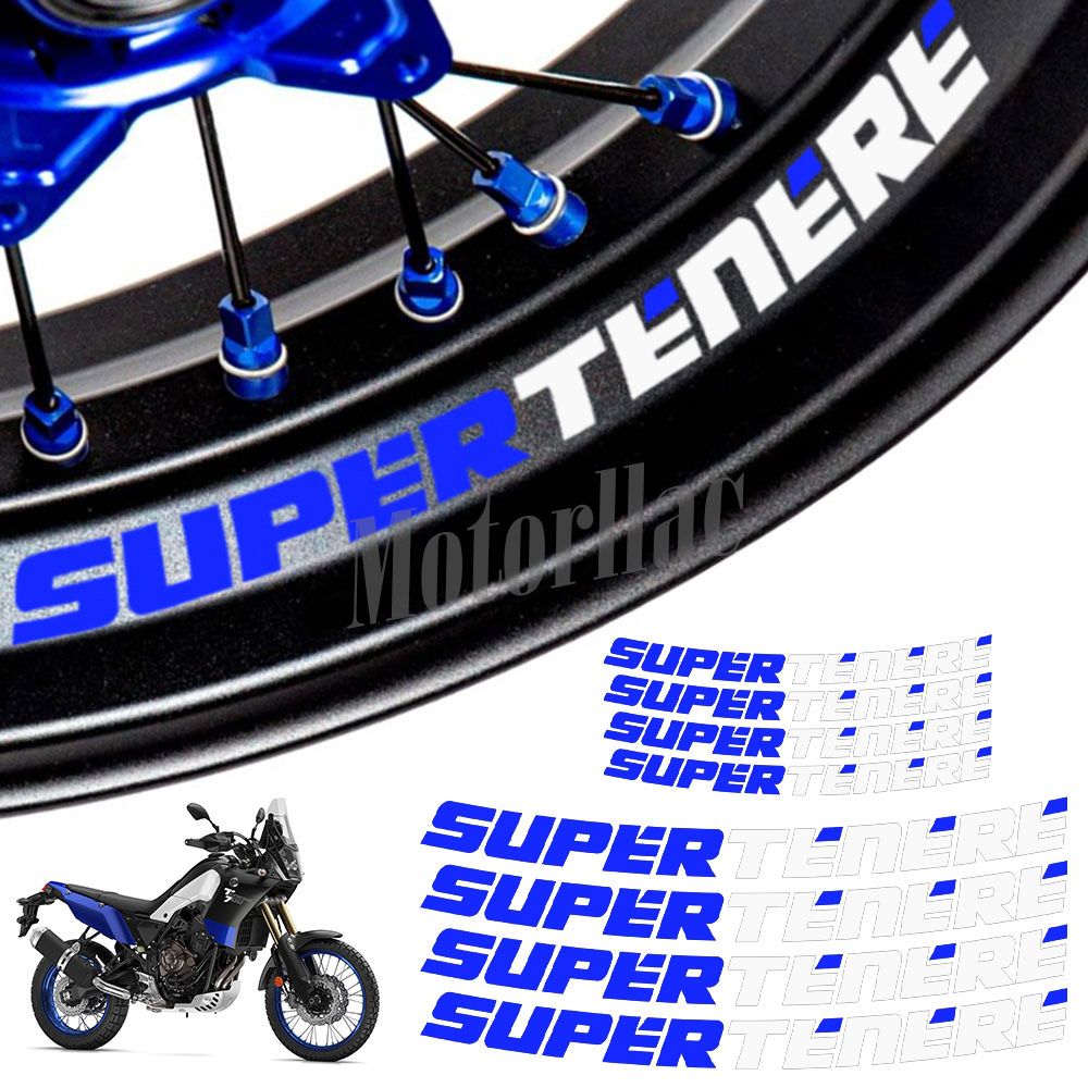 Motorcycle Reflective Wheel Rim Sticker Decal For YAMAHA TENERE 700 ...
