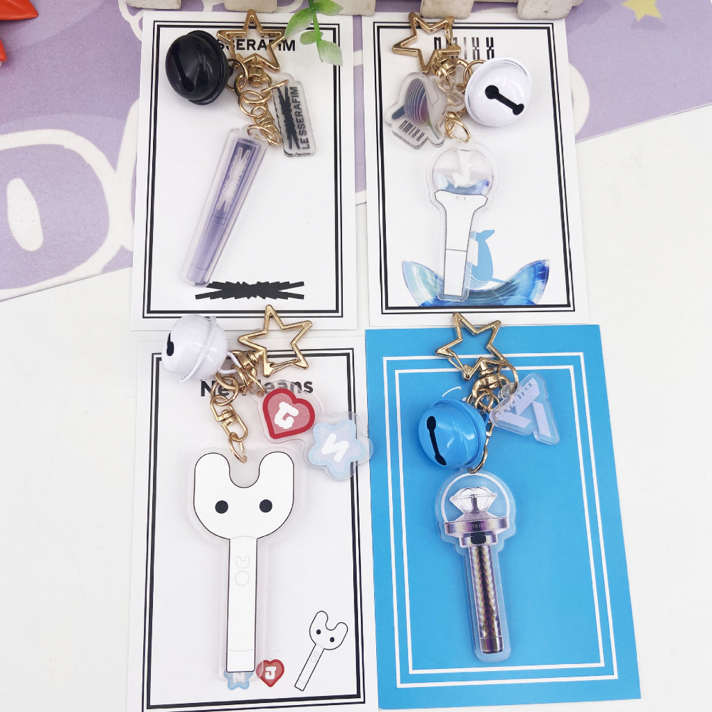 Seventeen NewJeans LE SSERAFIM NMIXX Bell Keychain Pendant Acrylic ...