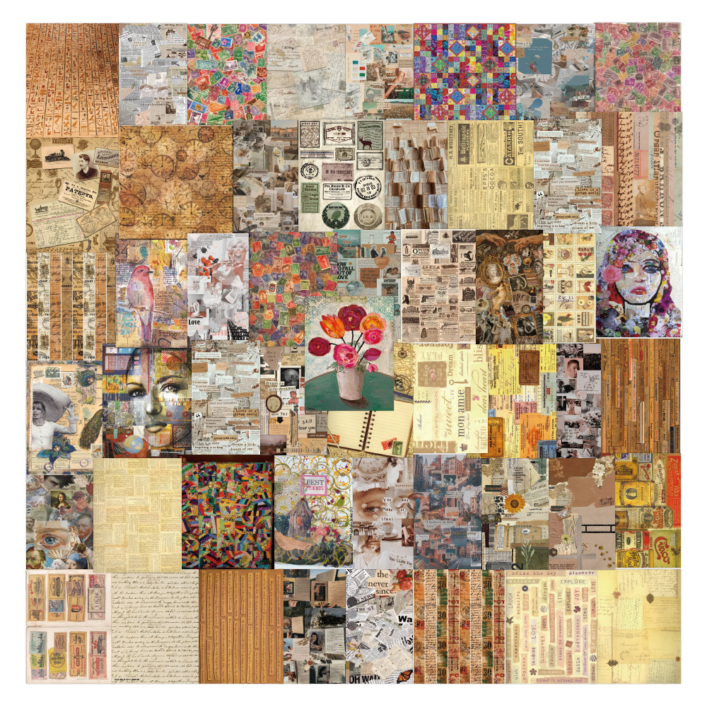 54PCS INS Style Vintage Poster Aesthetics Old Times Graffiti Stickers ...