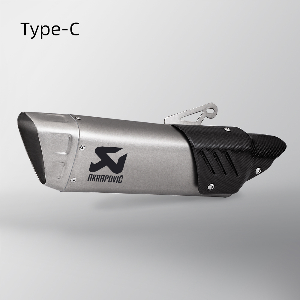51mm Universal Motorcycle exhaust Muffler Akrapovic M1 Carbon cover ...