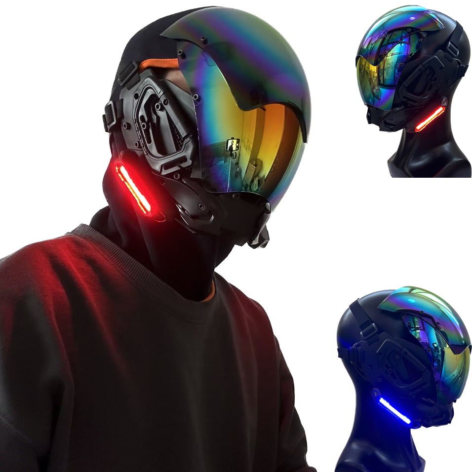 【In stock】CyberPunk Mask Colored Masks Robocop Future Warrior Samurai ...