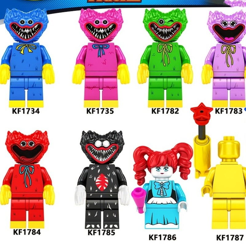 Poppy's playtime to assemble brick minifigures for kids educational ...