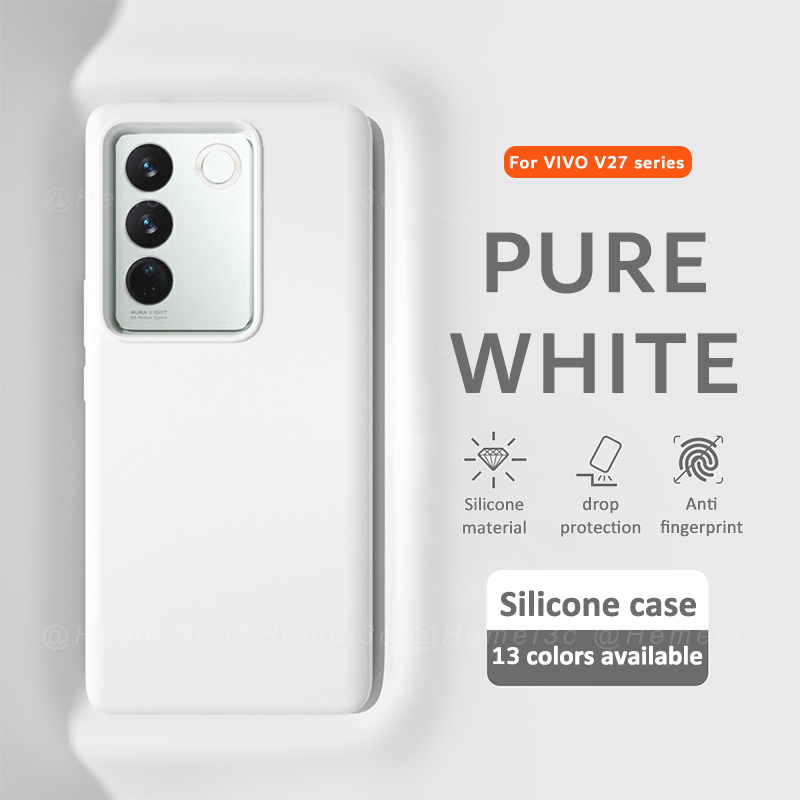 Vivo V27 V27e V29 Pro 5G Casing Liquid Silica Gel Hard Drop-resistant Phone Case Cover | Shopee ...