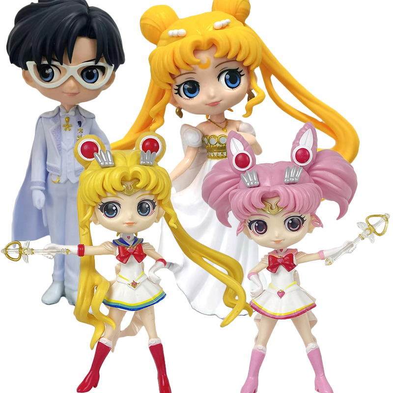Qposket Sailor Moon Tsukino Usagi Action Figures Chibi Uses Chibimoon ...