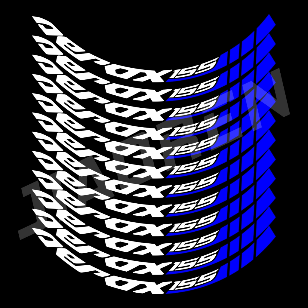 Mags decals Aerox v2 rim sticker for motorcycle NVX AEROX 155 V1 decoration Front & Back wheels ...