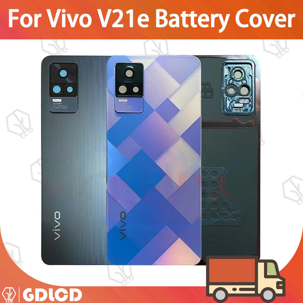 For Vivo V21e Y73 Back Glass Battery Cover For v21e Rear Door Housing ...