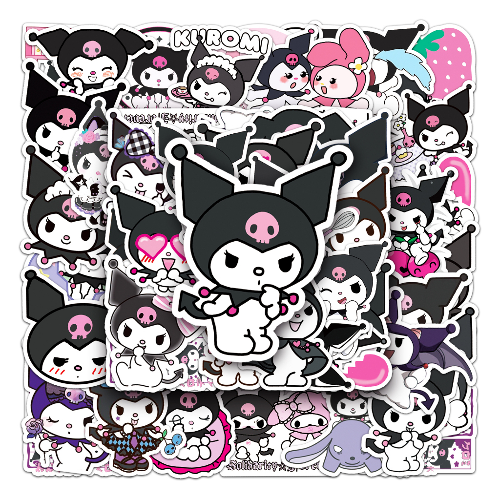 50 Piece Funny Kuromi sanrio Stickers Waterproof DIY For Laptops/Phones ...