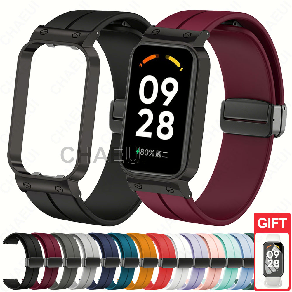 Silicone Strap with Case Bracelet Replacement Band for Redmi Smart Band ...