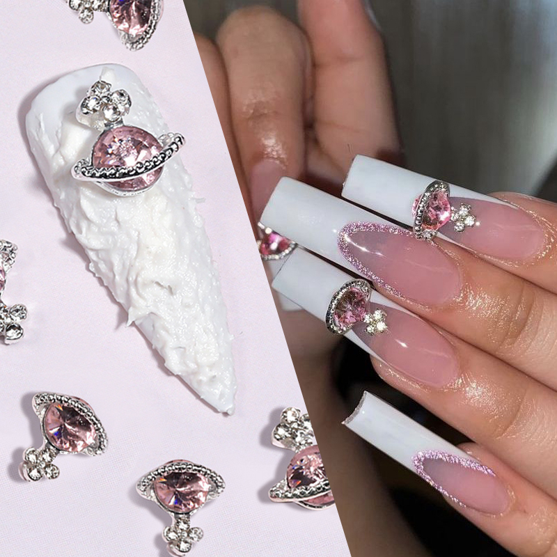 BORN PRETTY 3D Nail Rhinestones Saturn Planet Nail Charm Alloy Jewelry ...