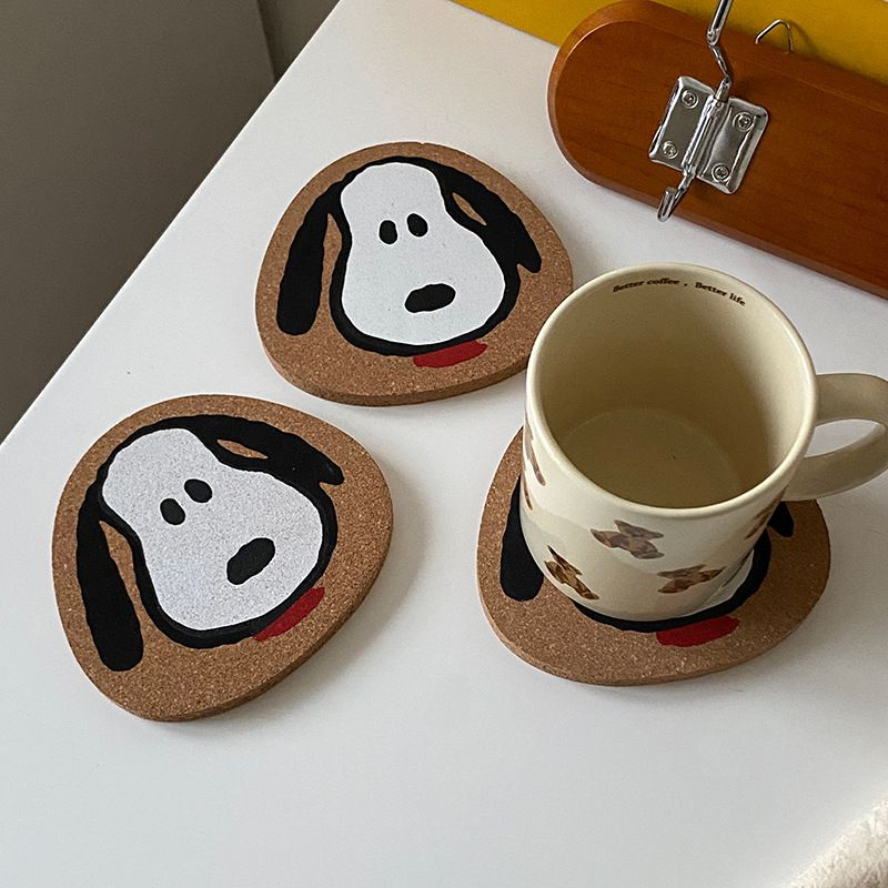 Ohaya Cute Snoopy Coaster Cartoon Puppy Special-Shaped Heat Insulation ...