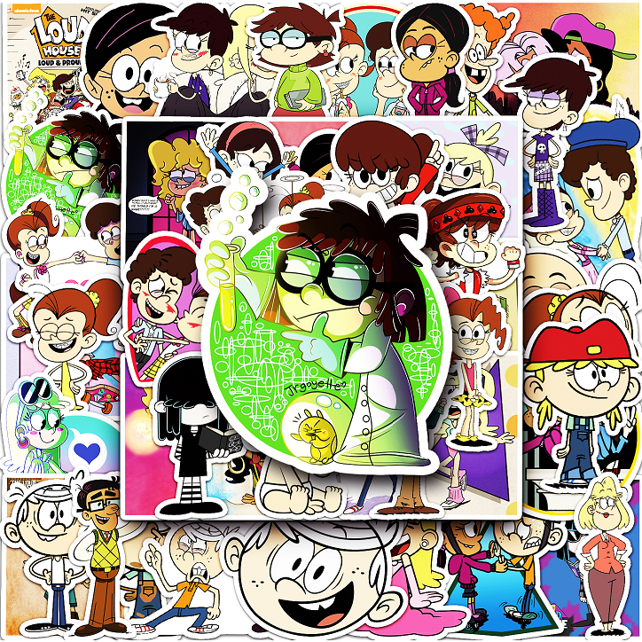 50 Piece 50 Piece Funny The Loud House Stickers Waterproof DIY For ...