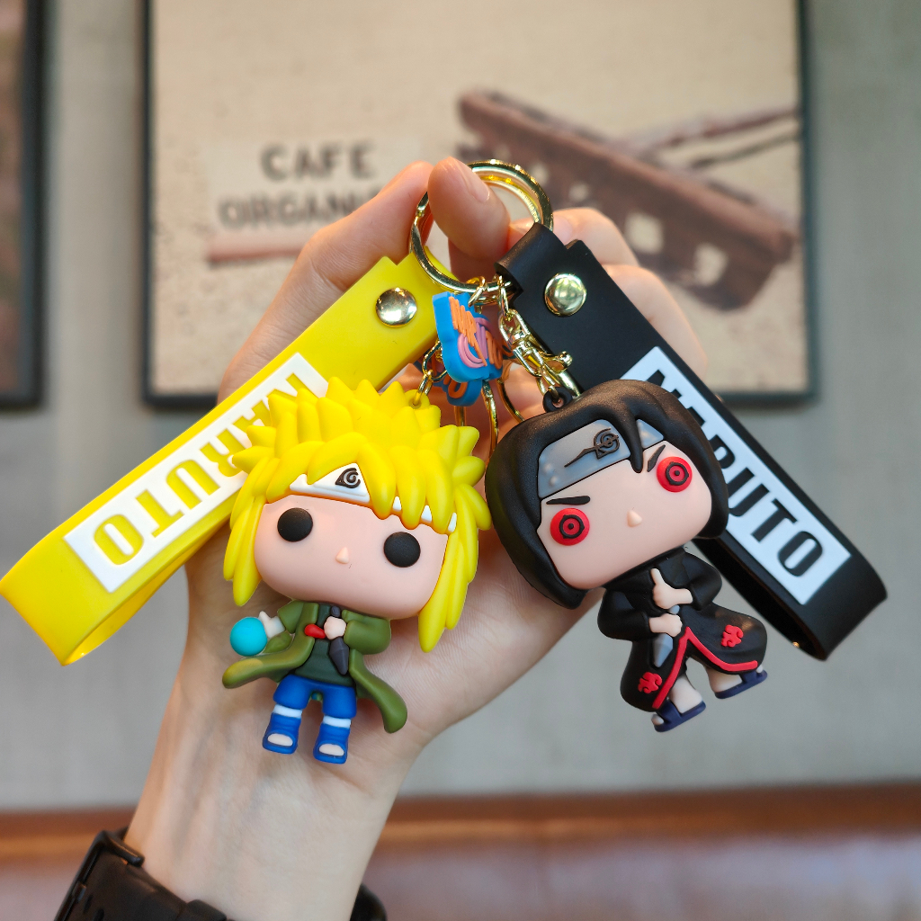 1 Pc New Big Head Anime Naruto Figure Keychain Namikaze Minato Akatsuki ...