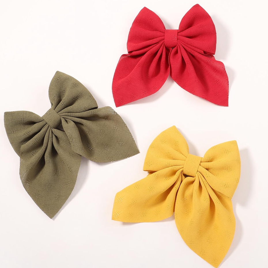 KIDSBOWS Solid Color Bow Hair Clip Women's Accessories 5 Inch | Shopee ...