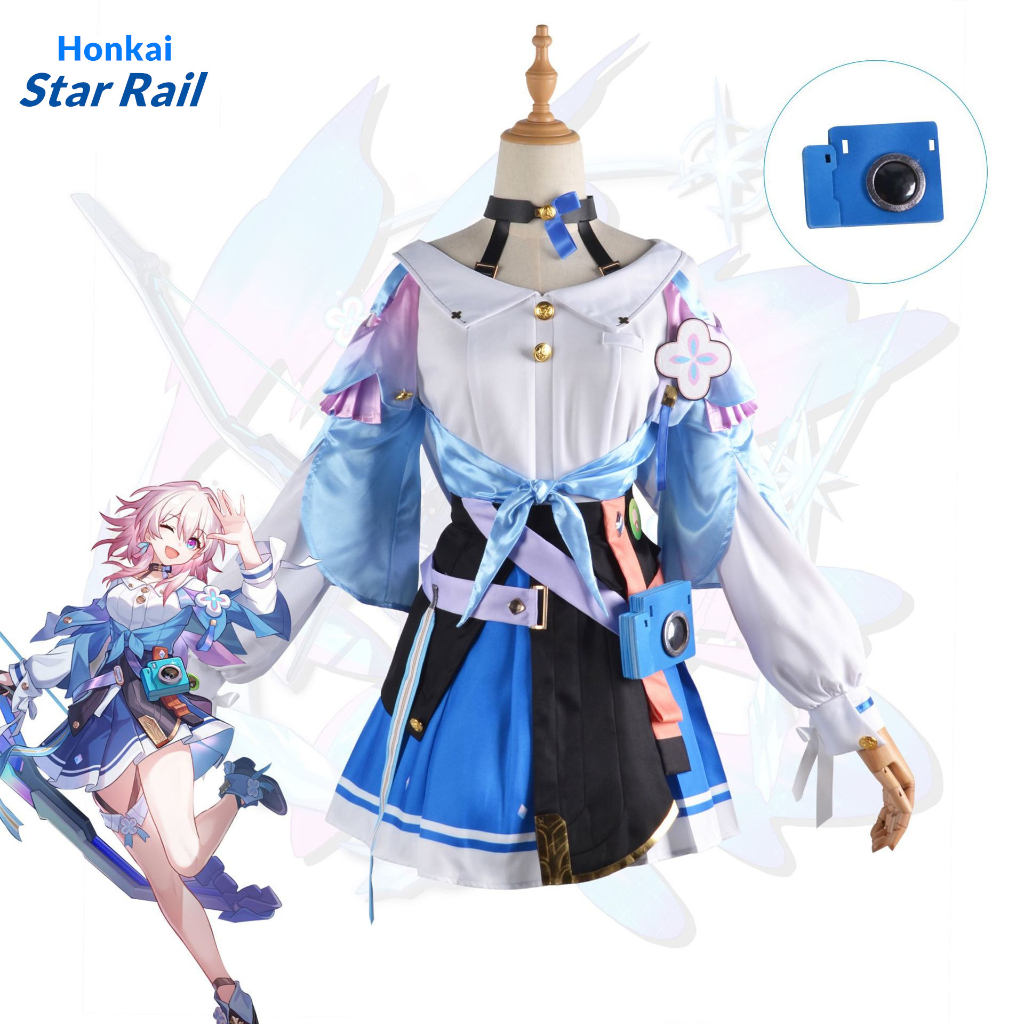 【Ready Stock】March 7th Cosplay Costume Game Honkai Star Rail Cosplay ...