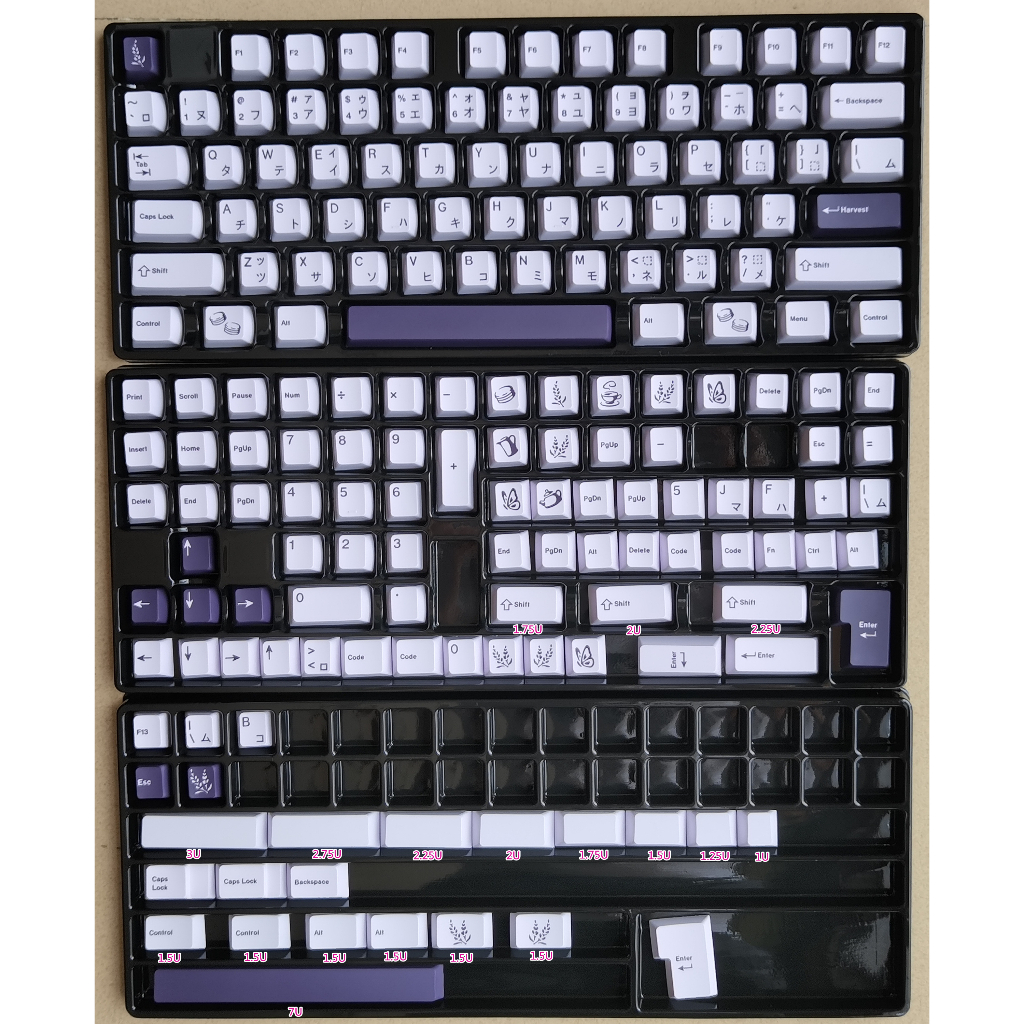 Humha Lavender keycap PBT material Dye-Sublimation Cherry profile ...