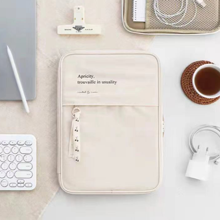Korean Fashion Laptop Bag Solid Color Laptop Case Compatible with iPad ...