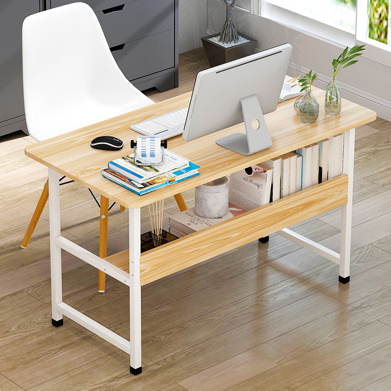 Study Table Double Layer Student Table Study Desk Table Modern Writing ...