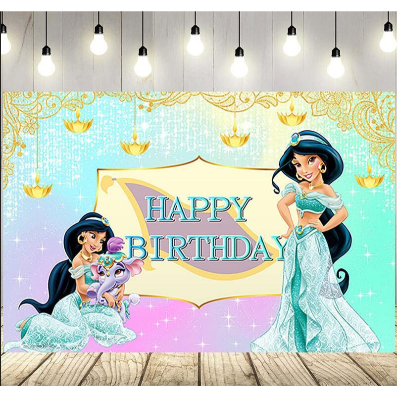 5x3ft Jasmine Princess Photography Backdrop for Princess Girl Birthday ...