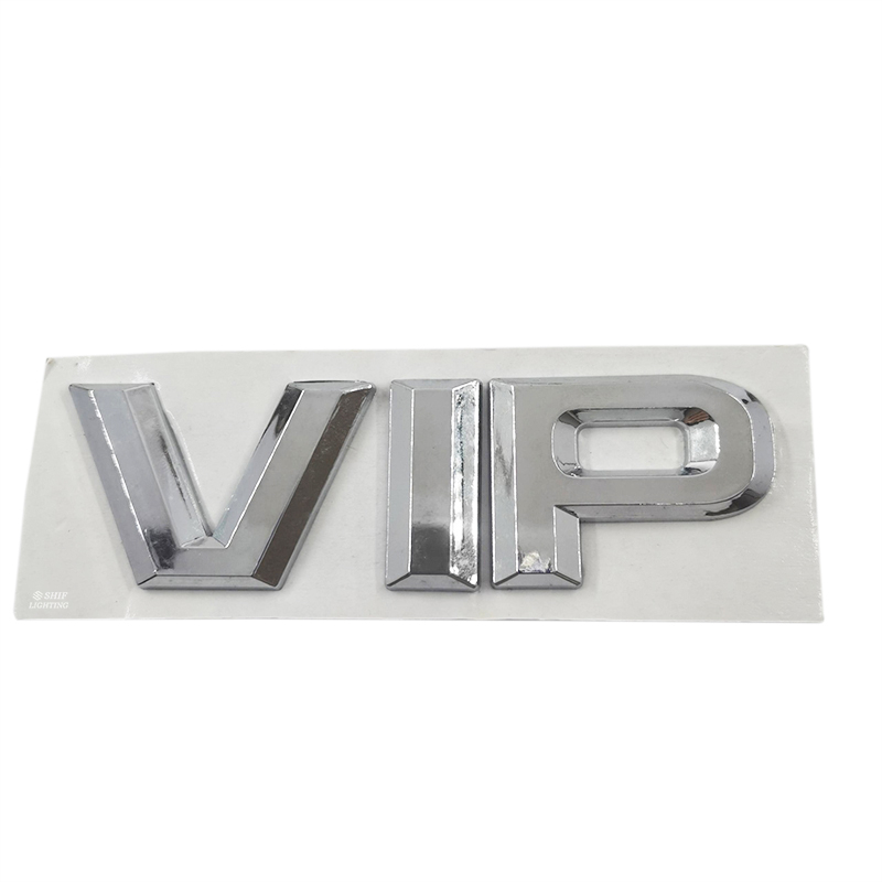 1 x ABS Chrome VIP Letter Logo Car Auto Truck Decorative Badge Sticker ...