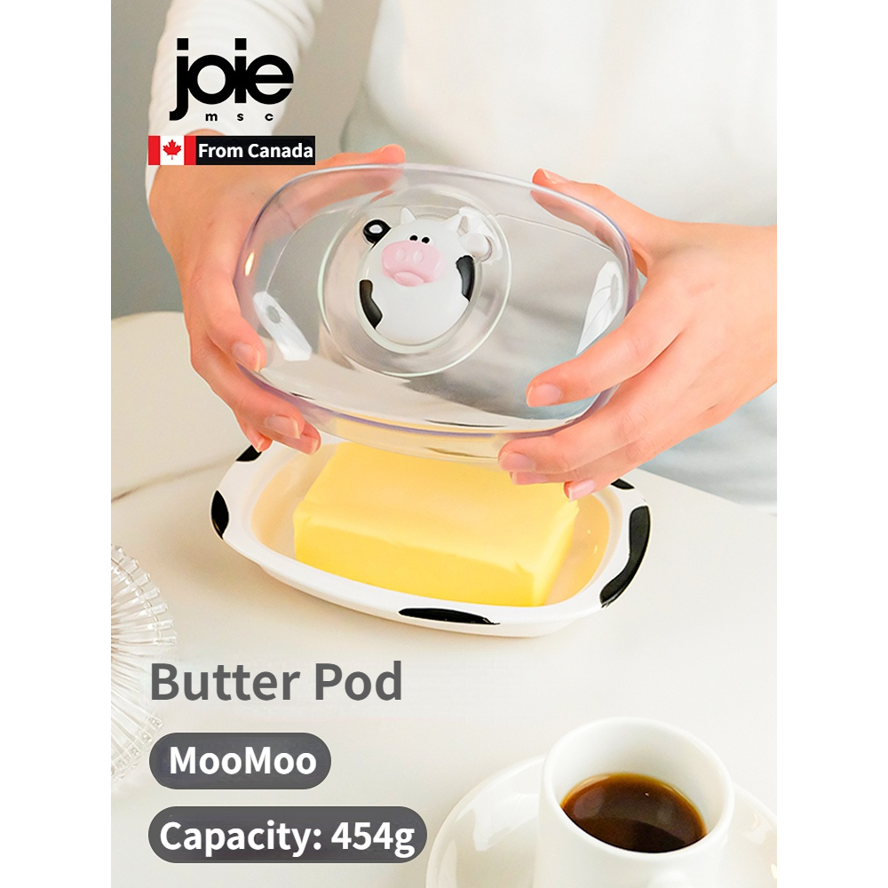 joie MooMoo Butter Pod Buter Dish Cow Butter Storage Box with Cheese ...