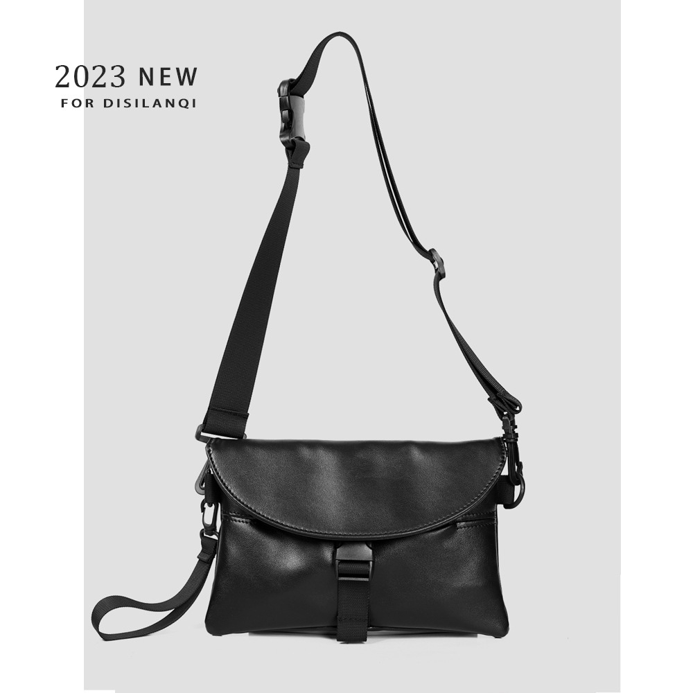 Hip hop mini cross-body bag men's pu leather shoulder bag small hanging ...