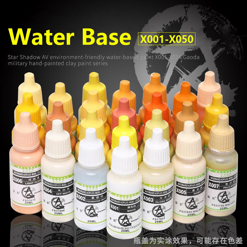 50Color 20ml Gundam Paint Water-Based Model Paint SUN7 X001-X050 ...