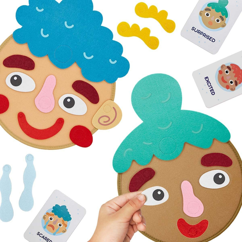 Social Emotional Game Make Faces & Describe Feelings Toy with 9 Emotion ...