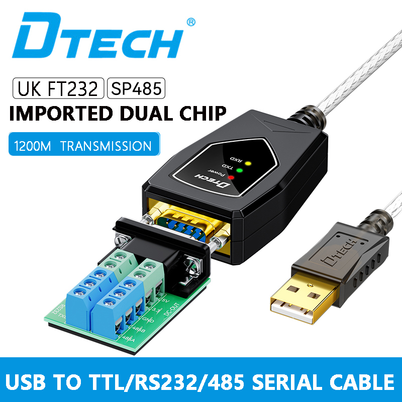 DTECH USB To TTL/RS232/RS485 Multifunctional Serial Port Cable Industrial Grade Communication ...