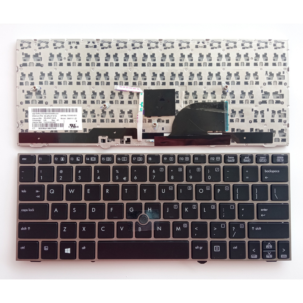 HP Elitebook 2170p NO Backlit US Laptop Keyboard 700680-001 no Pointer ...