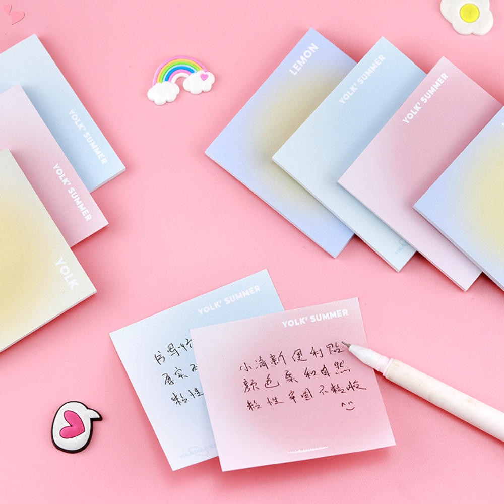 Summer Color Egg Yolk Halo Sticky Notes Simple Gradient Can Be Pasted ...