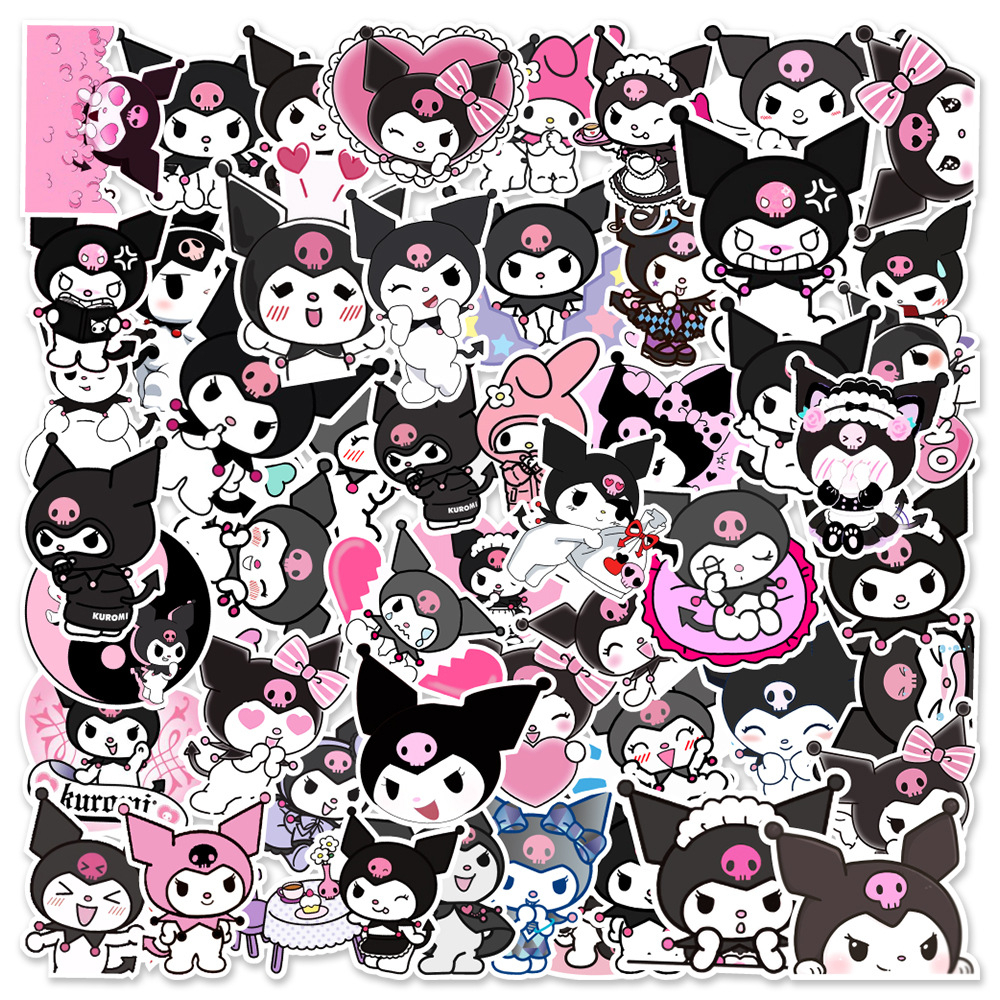 Kuromi Series Sanrio Stickers 50Pcs/Set DIY Waterproof Decals Doodle ...