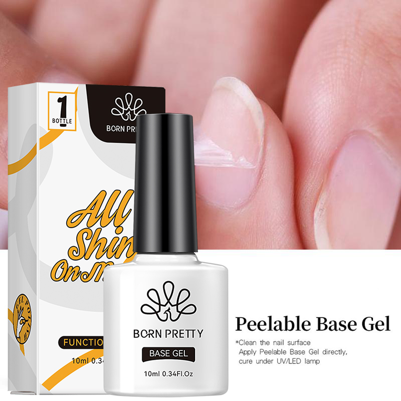 Born Pretty Peelable Base Gel Transparent Soak Off Uv Led Nail Art Varnish Function 7ml 10ml ...