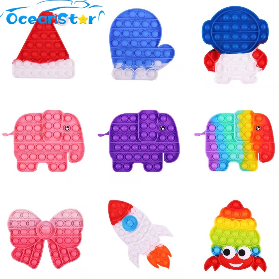 SEASUN Ocean Star Push Pop It Fidget Toy Fruit Toys Vegetable Christmas ...