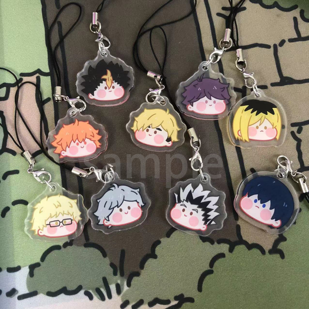 Anime Haikyuu! Keychain Hinata Shoyo Phone Pendant Tobio Kageyama ...
