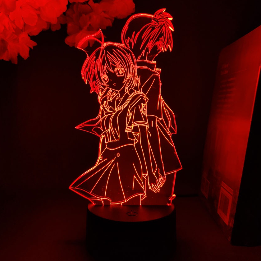 Tomoya and Nagisa Anime Lamp Clannad Figurine Nightlight 3D Laser ...
