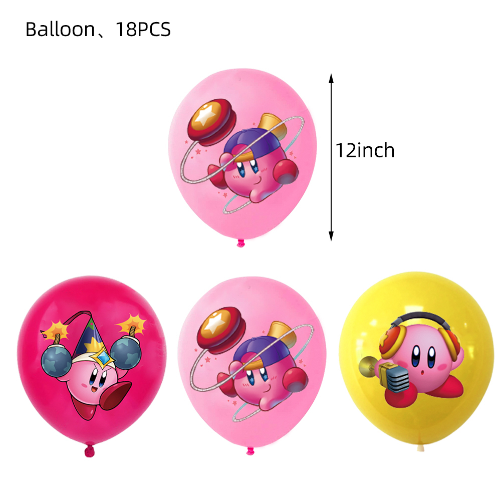 Pink Kirby Game Themed Birthday Party Decor Girls Kids Love Cute ...
