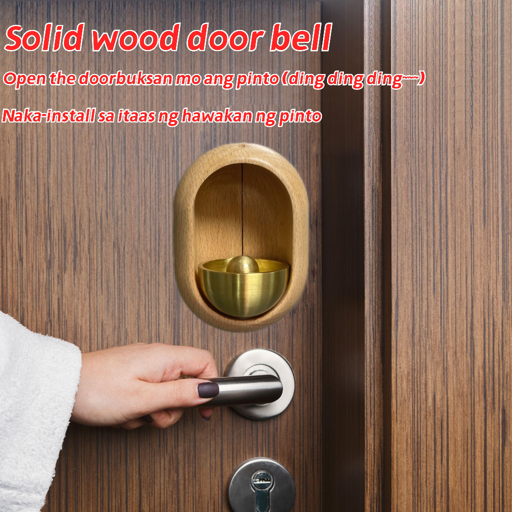 Solid wood wind bell door bell Reminder when entering the house ...