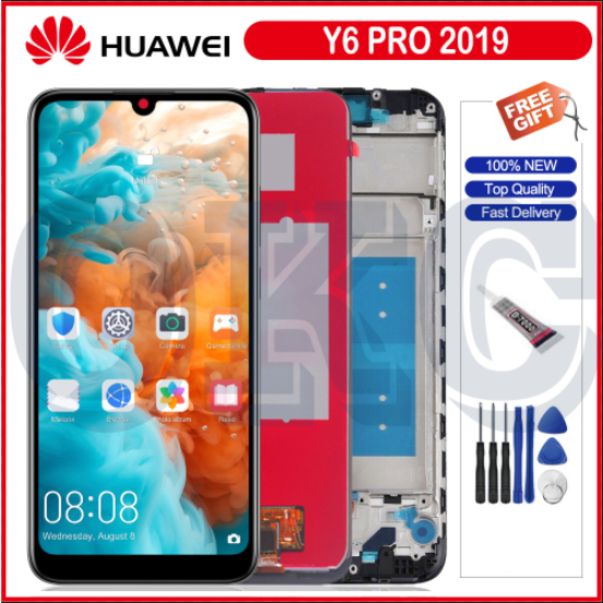 Original Huawei Y6 Pro 2019 LCD with Frame Display Touch Screen Digitizer Full Set Assembly Y6 ...