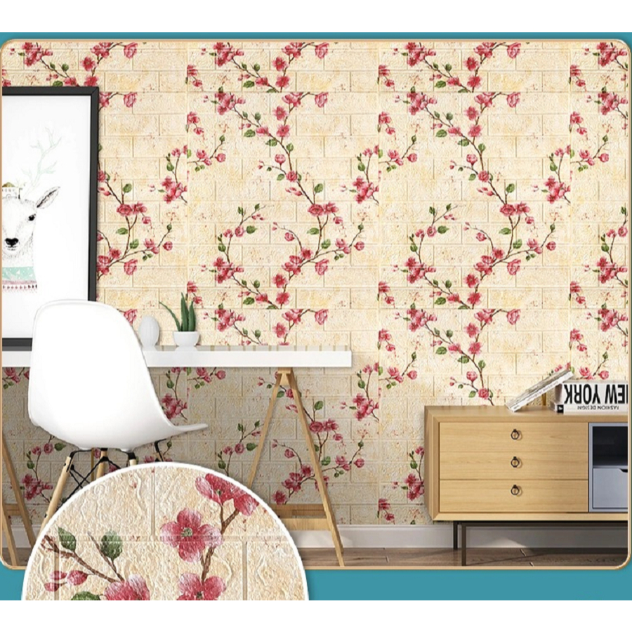 Cheapest !3D wall wallpaper white brick wall stickers self-adhesive ...