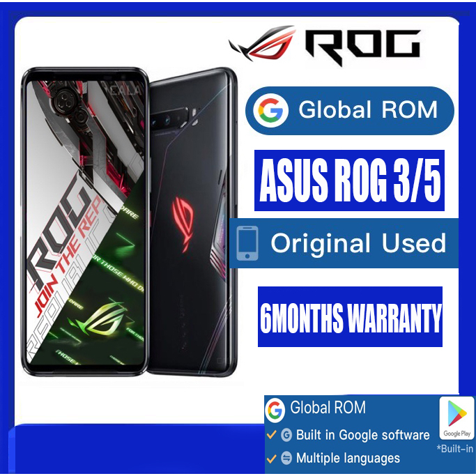 Global Rog 5 / Rog 3 / Rog 5S 256GB 128GB Gaming Phone Asus Rog Game ...