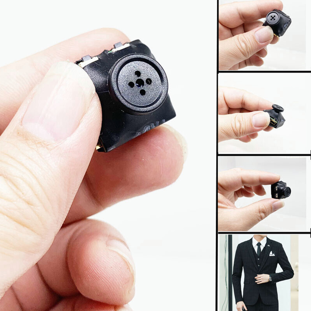 Mini 720P 1080P HD Shirt Button Spy Camera Video Recorder Hidden Body ...