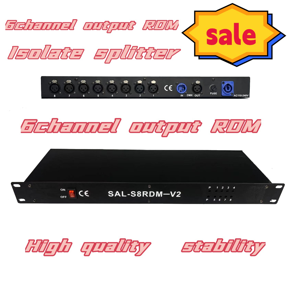RDM&DMX splitter 6channel output RDM equipment Stage lighting ...
