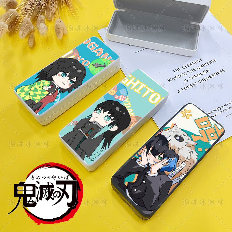 Anime kimetsu no yaiba glasses case Zenitsu Inosuke Demon Slayer case ...