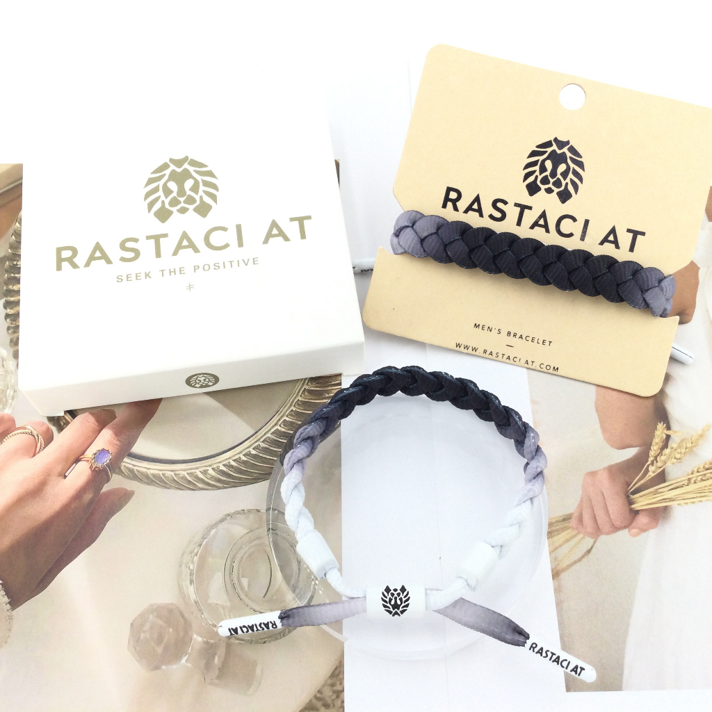 RASTAClAT Black & White Classic Braided Bracelets for Men and Women ...